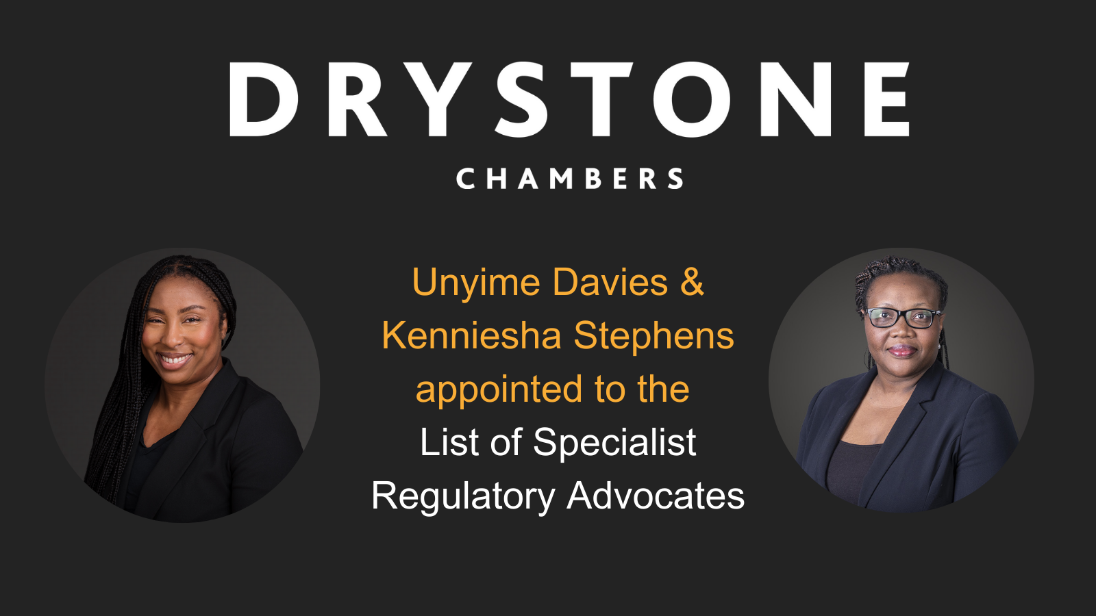 Chambers congratulates Unyime Davies and Kenniesha Stephens on their ...